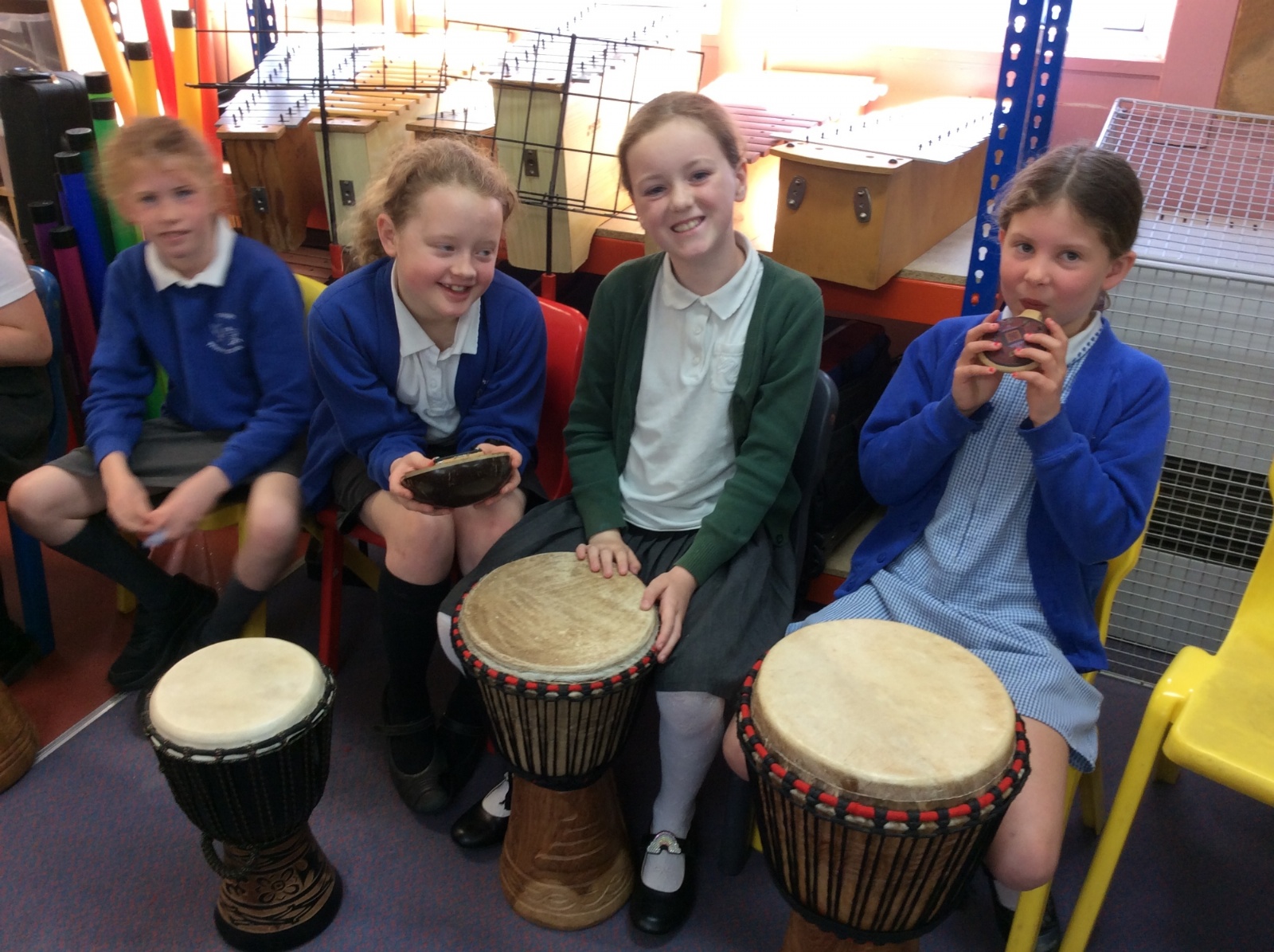 Wembury Primary School - Drumming Workshop